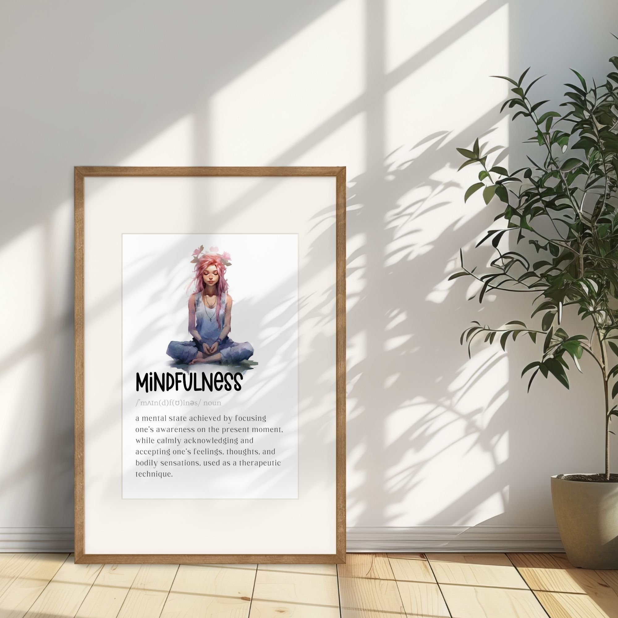 Mindfulness Definition Print, INSTANT DOWNLOAD, Definition Printable ...