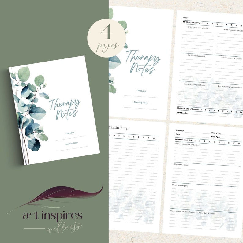 Therapy Notes Printable, Printable Therapist Notes, Mental Health ...