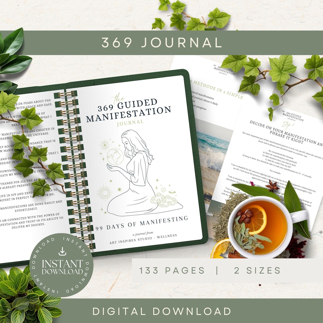 369 Manifestation Journal, PDF DOWNLOAD, Guided Journal, Journal ...