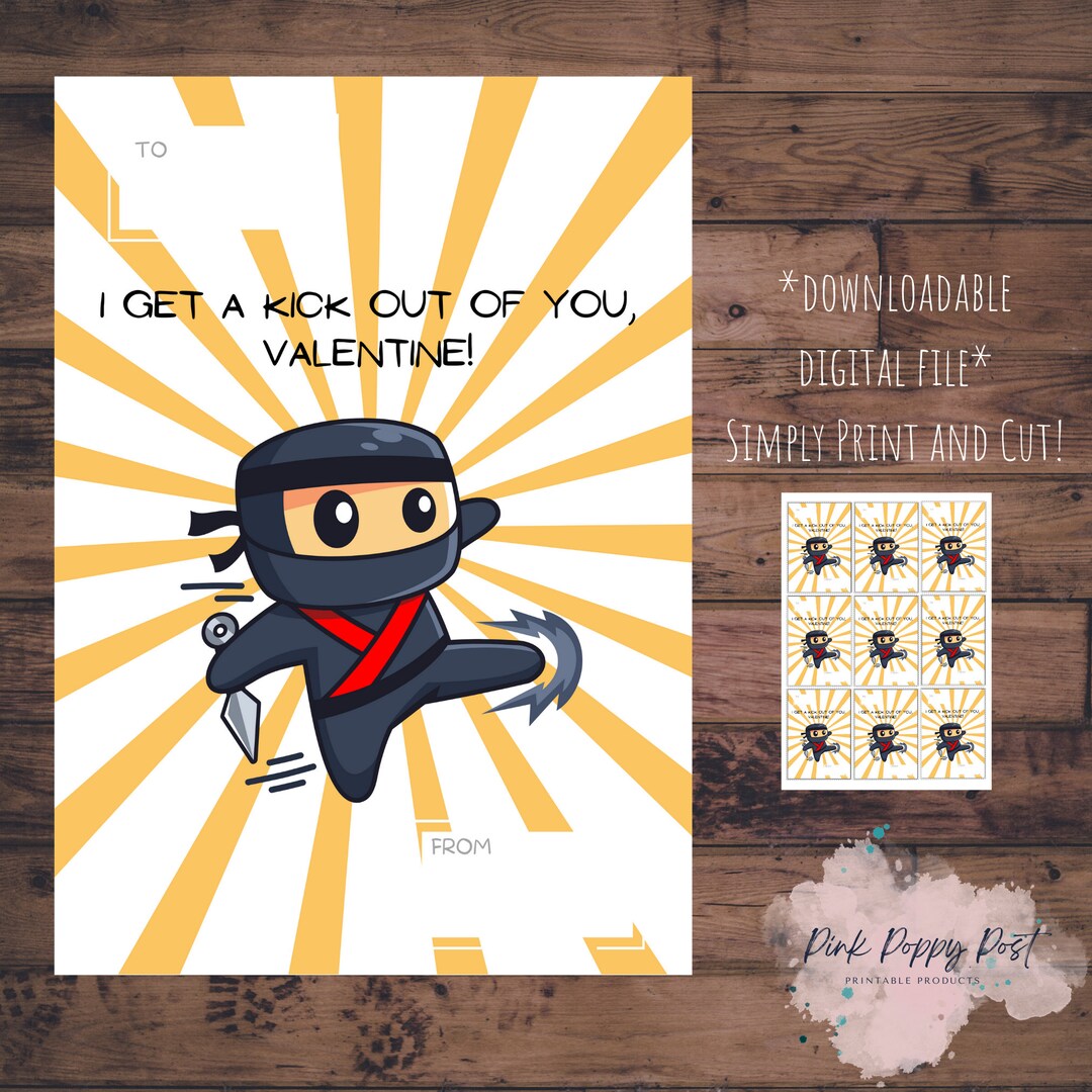 Printable Valentine's Day Card - Digital File to Print at Home! DIY ...
