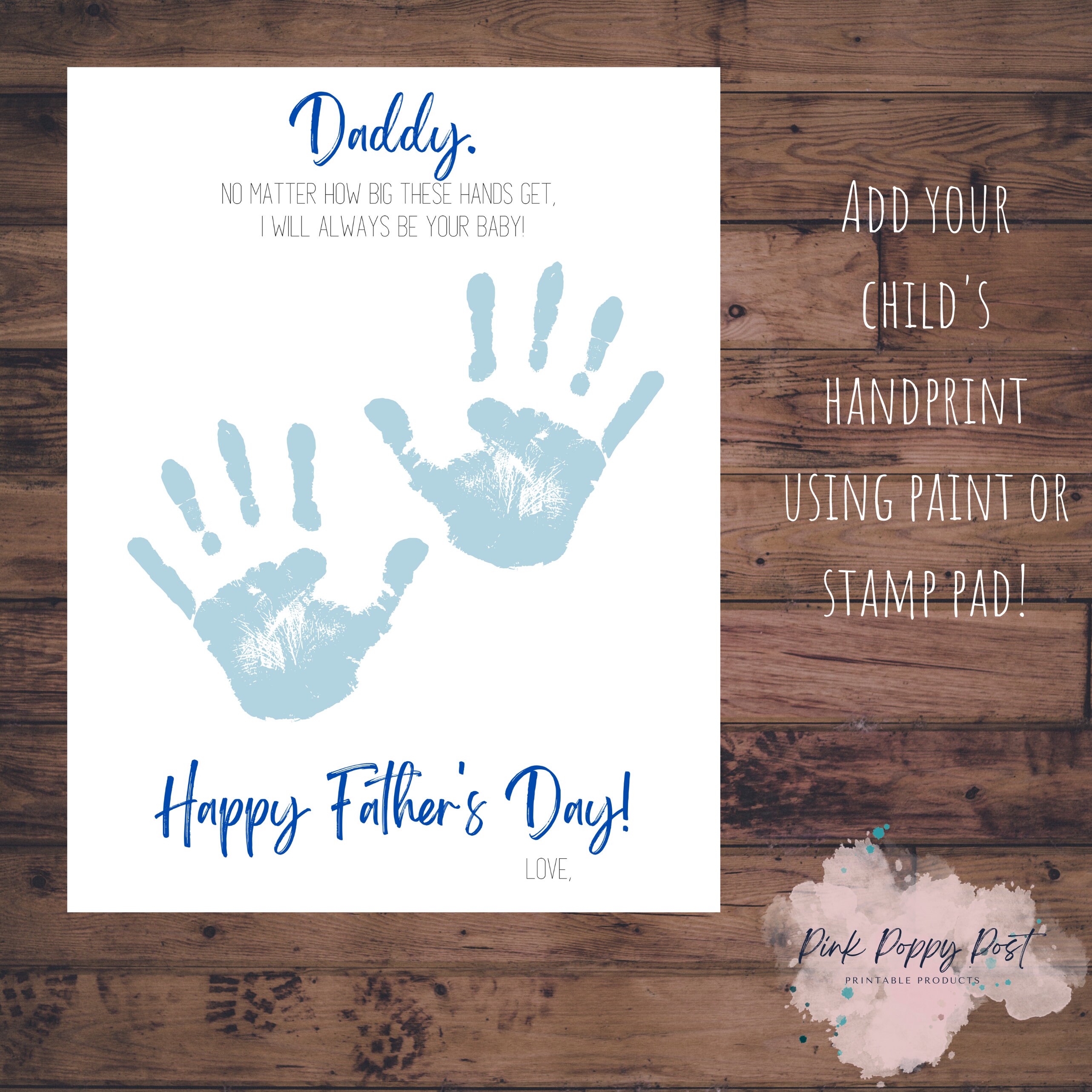 Father's Day Craft From Kids, Father's Day Keepsake, Handprint Art ...