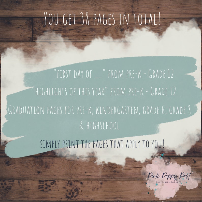 My School Memory Book, Printable School Memory Book, Perfect for First ...