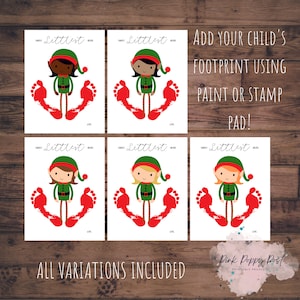 Christmas/holiday Footprint Art, Multi-cultural Representation, Easy ...