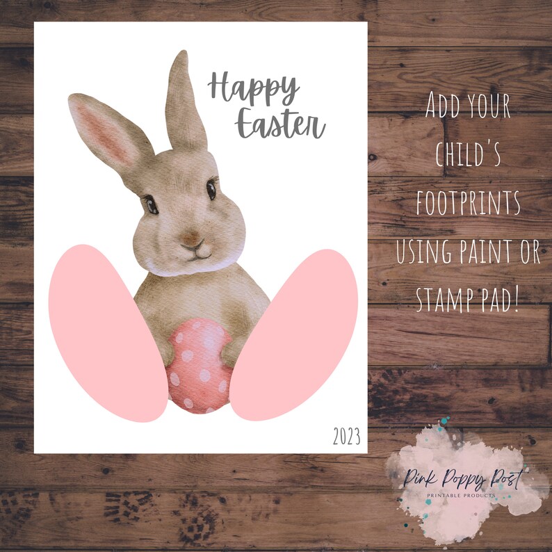 Easter Keepsake Art Footprint Craft Kids Baby's First - Etsy