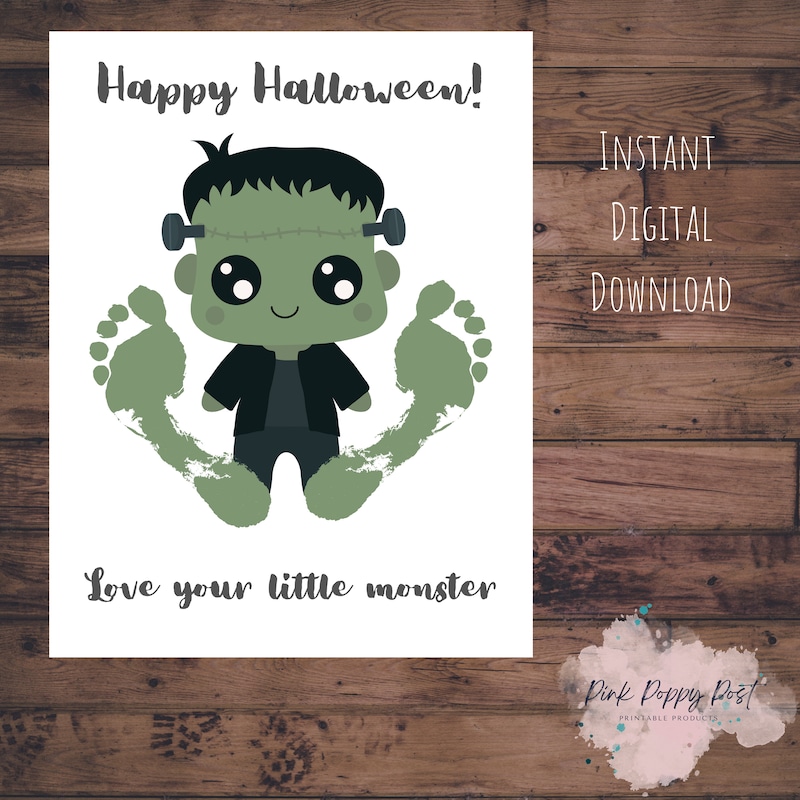 Monster Footprint Art - Etsy