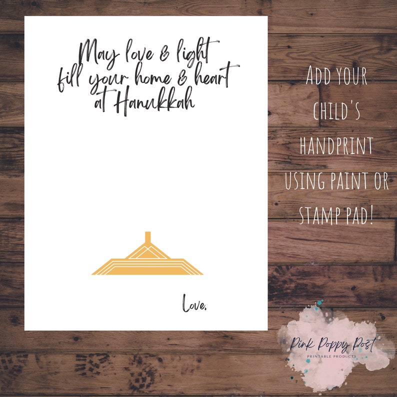 Hanukkah Handprint Menorah Art, DIY Craft for Kids (PDF Pattern) - Etsy