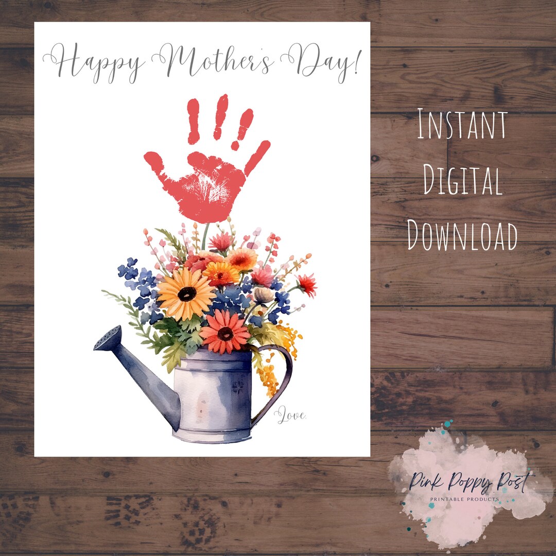 Mother's Day Handprint Keepsake Craft, Handprint Art, Easy Art/craft ...