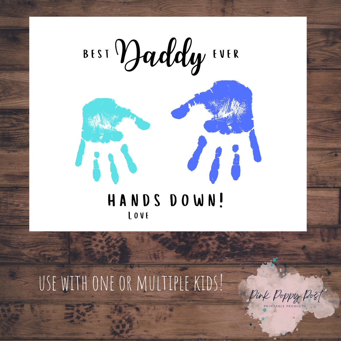 Father's Day Handprint Art Keepsake, DIY Kid Craft (PDF) - Etsy