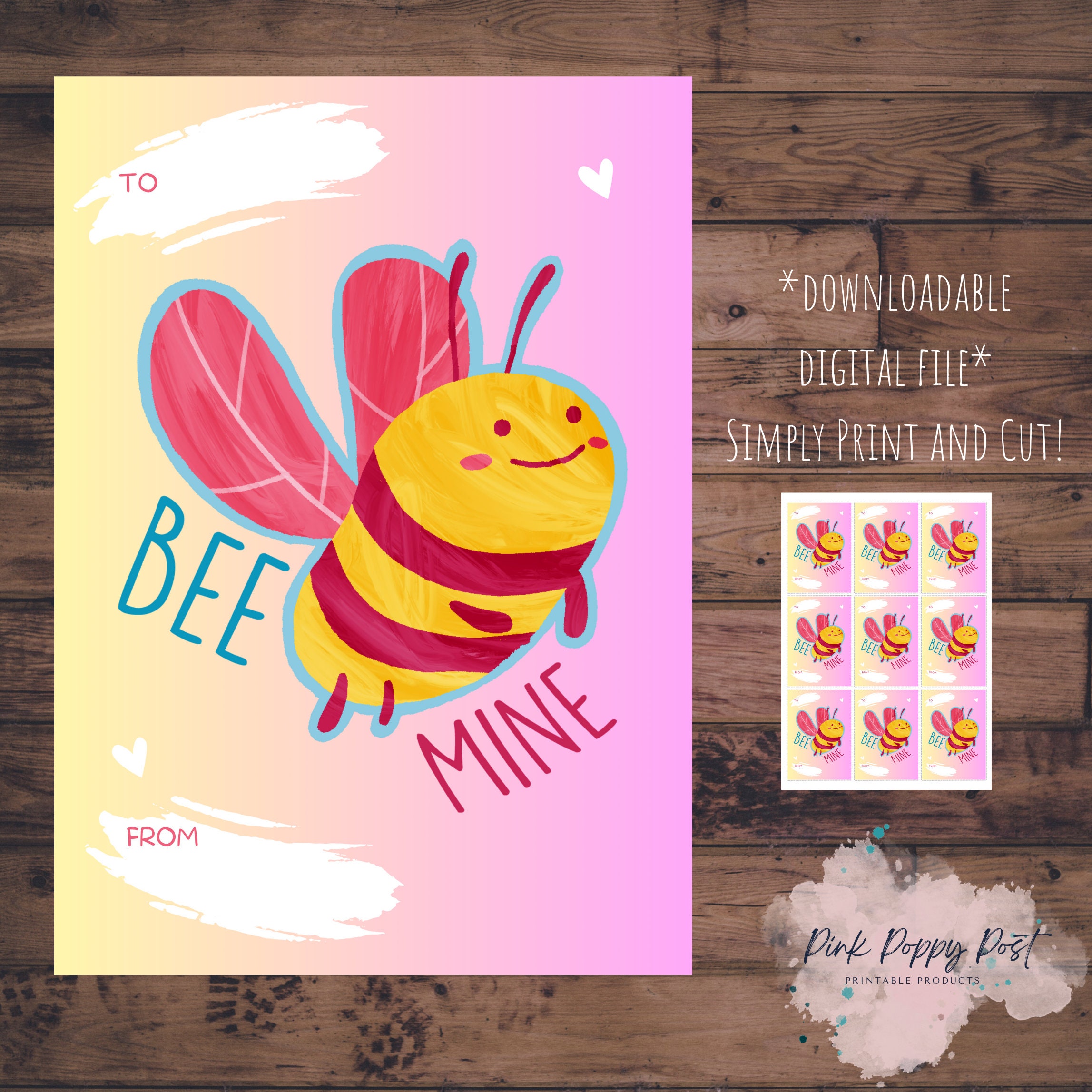 Printable Valentine's Day Card - Digital File to Print at Home! Easy ...