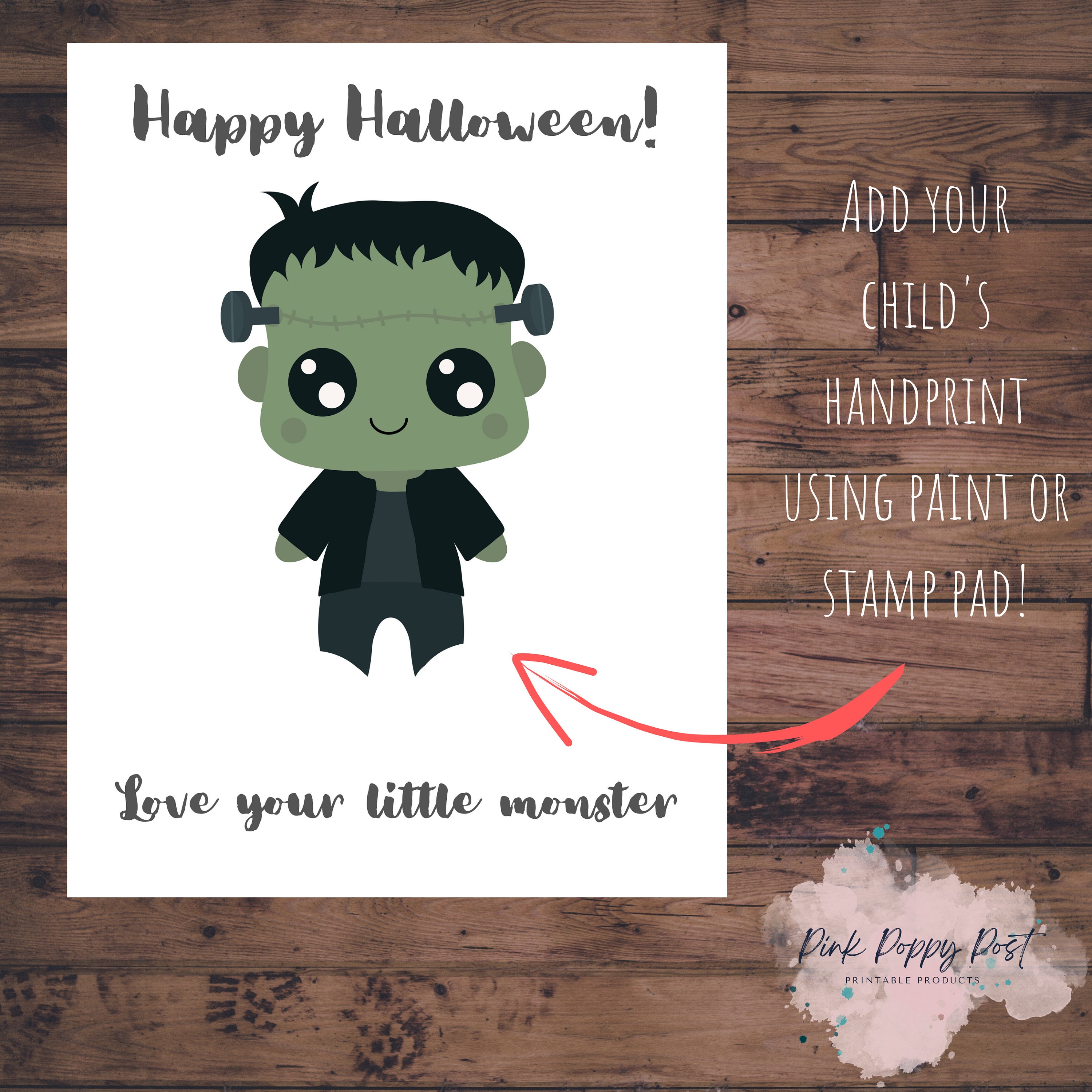 Halloween Monster Footprint Art, DIY Kids Craft (PDF Pattern) - Etsy