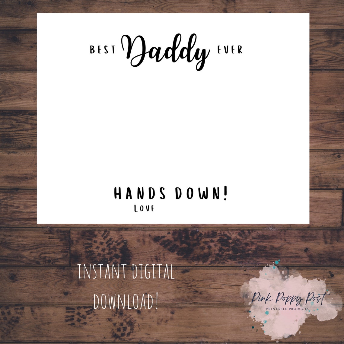 Father's Day Handprint Art Keepsake, DIY Kid Craft (PDF) - Etsy