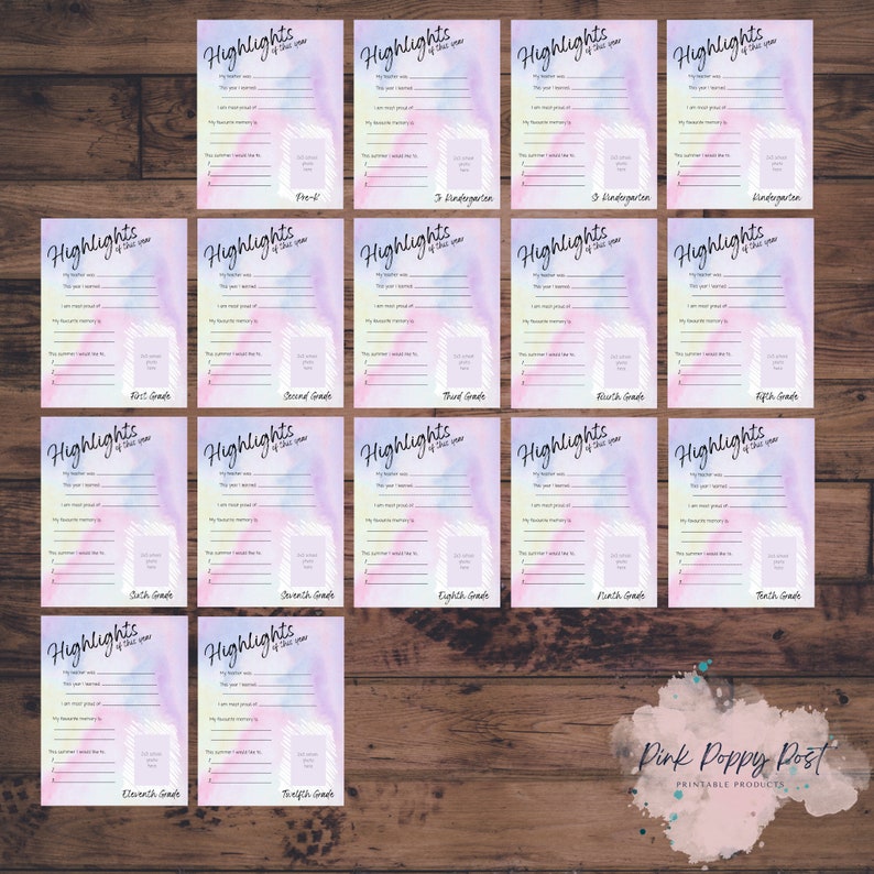 My School Memory Book, Printable School Memory Book, Perfect for First ...