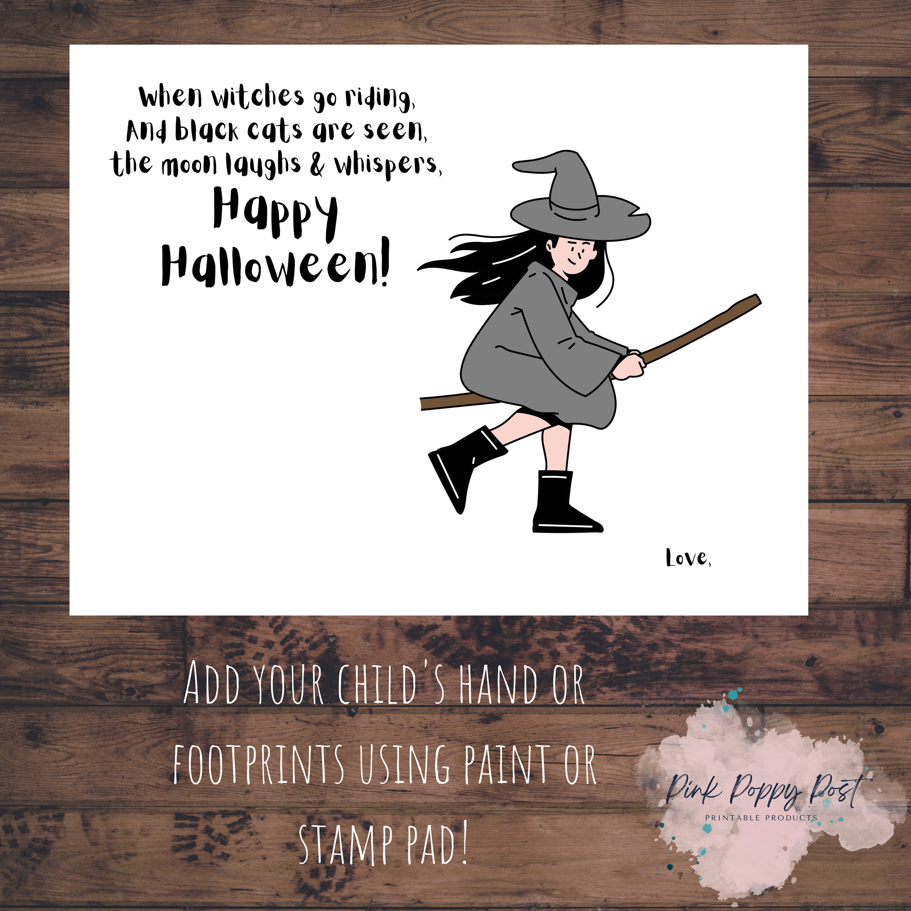 Halloween Witch Handprint Art, Halloween Craft for Kids, Halloween ...