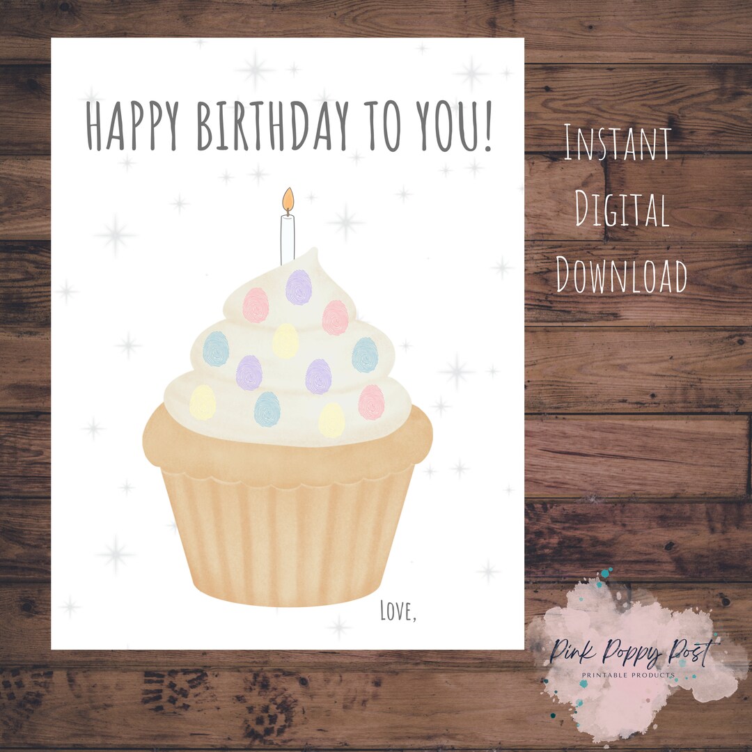 Happy Birthday Craft, Handmade Birthday Keepsake, Birthday Craft From ...