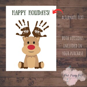 Christmas or Holiday Handprint Art, Easy Reindeer Craft for Kids ...