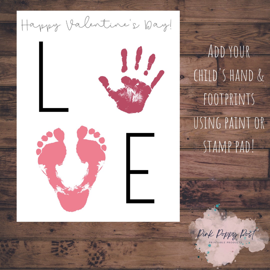 Valentines Day Keepsake Art, Valentines Day Printable Craft, Easy ...