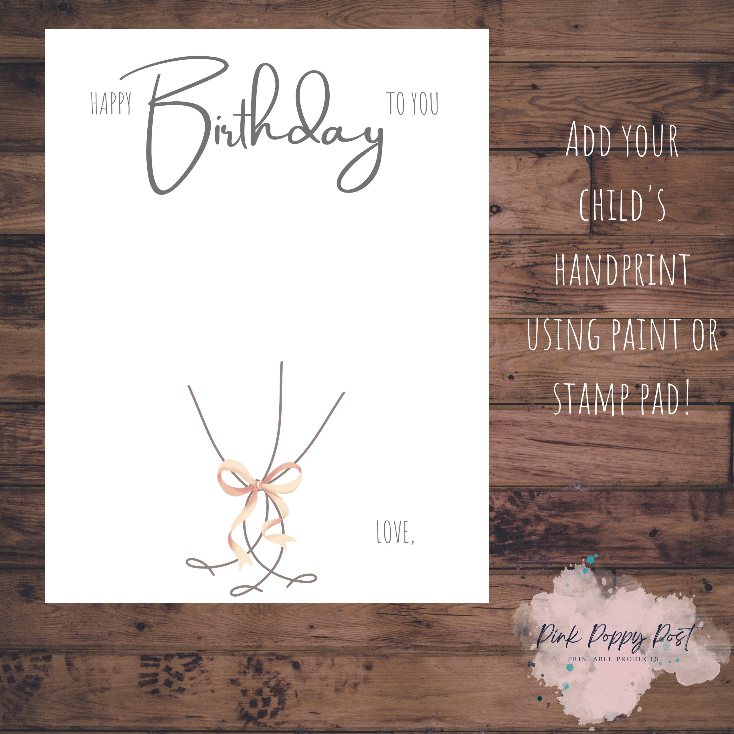 Happy Birthday Handprint Art Custom Birthday Gift Handprint - Etsy Canada