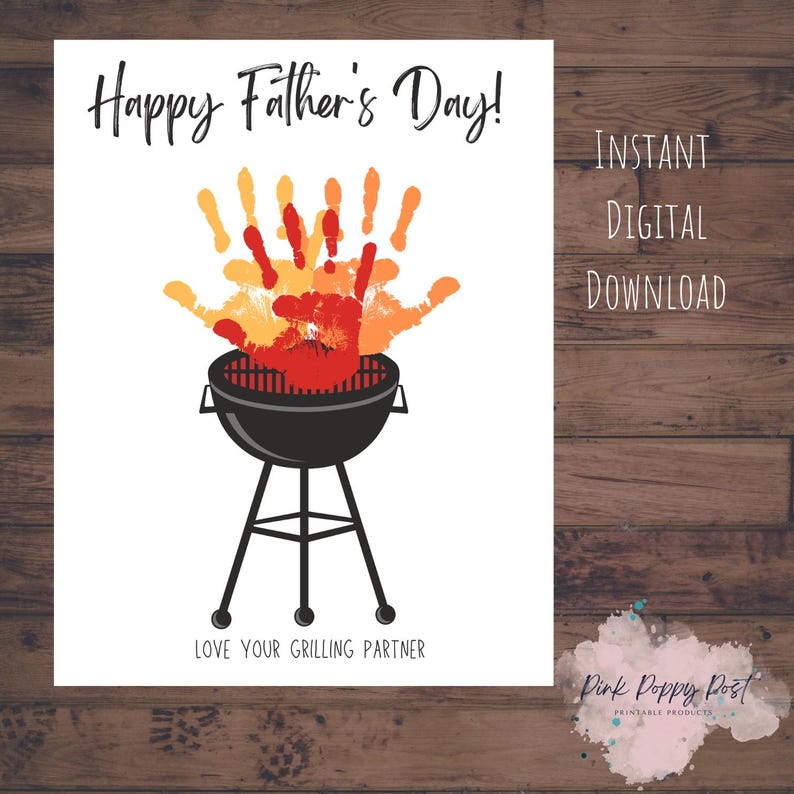 Father's Day Craft From Kids, BBQ Grill, Father's Day Keepsake, Special ...