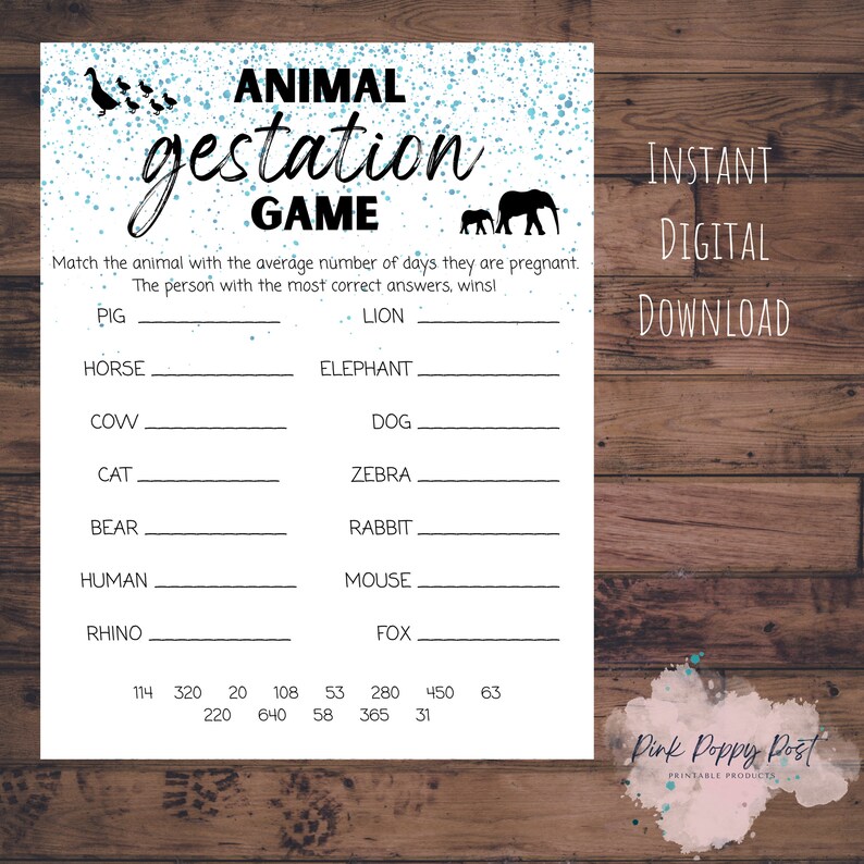 Baby Shower Games, Printable Baby Shower Games for Baby Boy, DIY Baby ...