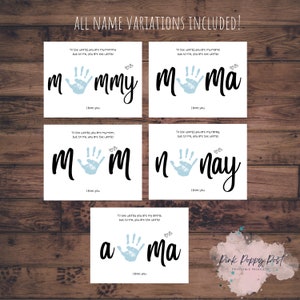 Mother's Day, Valentine's Day Gift for Mom, Handprint Keepsake ...
