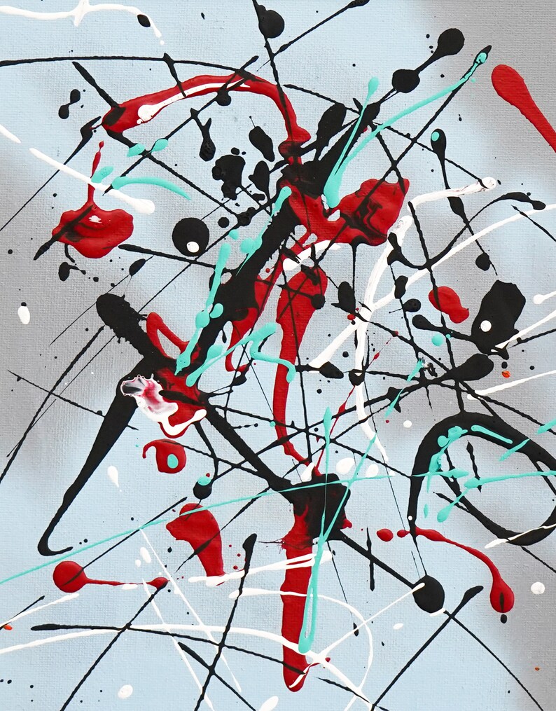 Original Acrylic Abstract Painting, Modern Art, Ready to Hang, Small ...