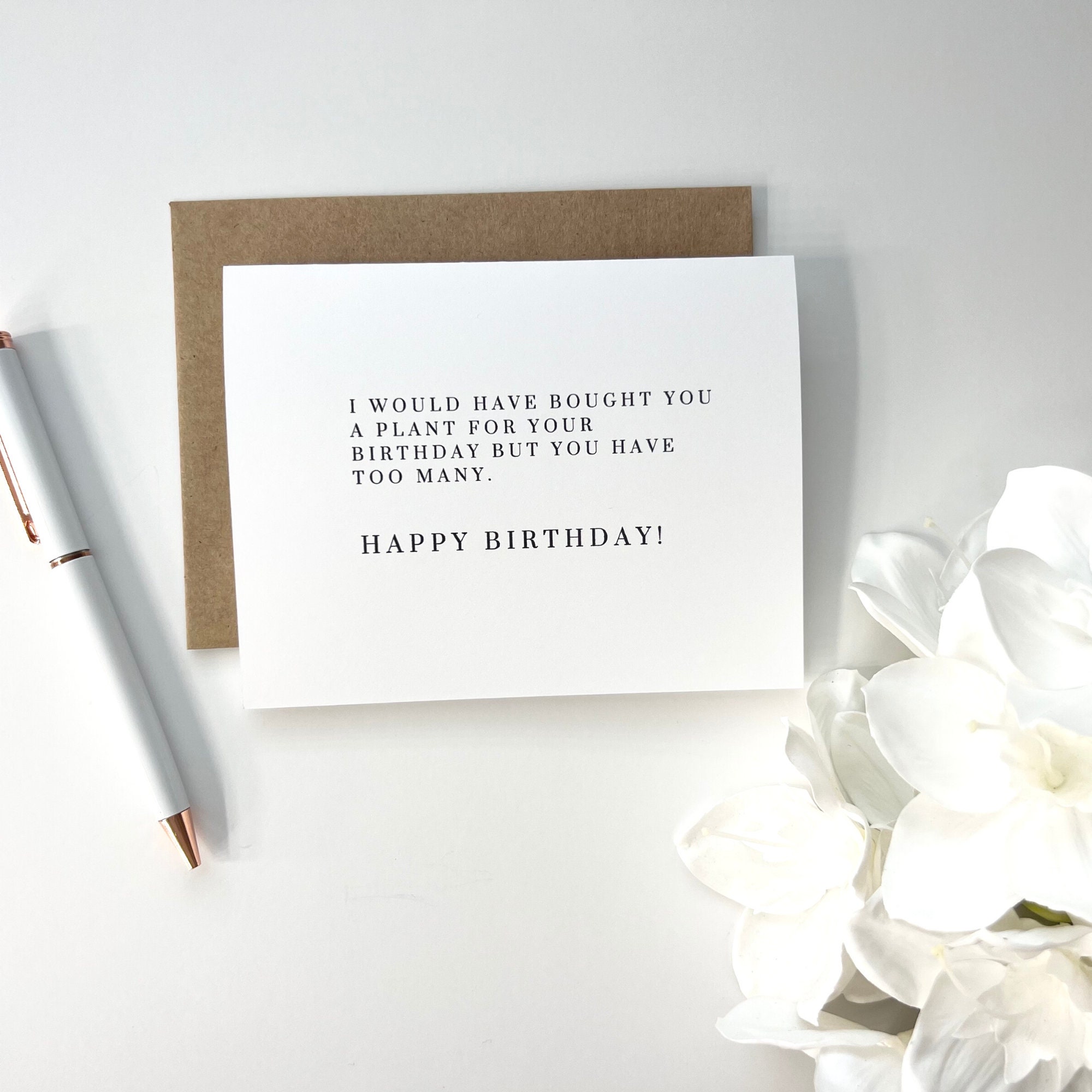 Funny Plant Birthday Card - Funny Birthday Card - Greeting Card for ...
