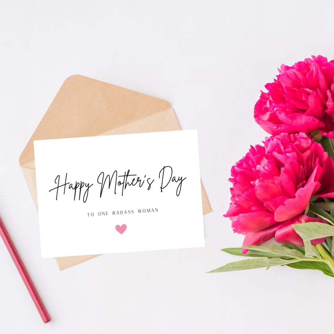 Happy Mother's Day to One Badass Mom - Mother's Day Card - Badass Mom ...