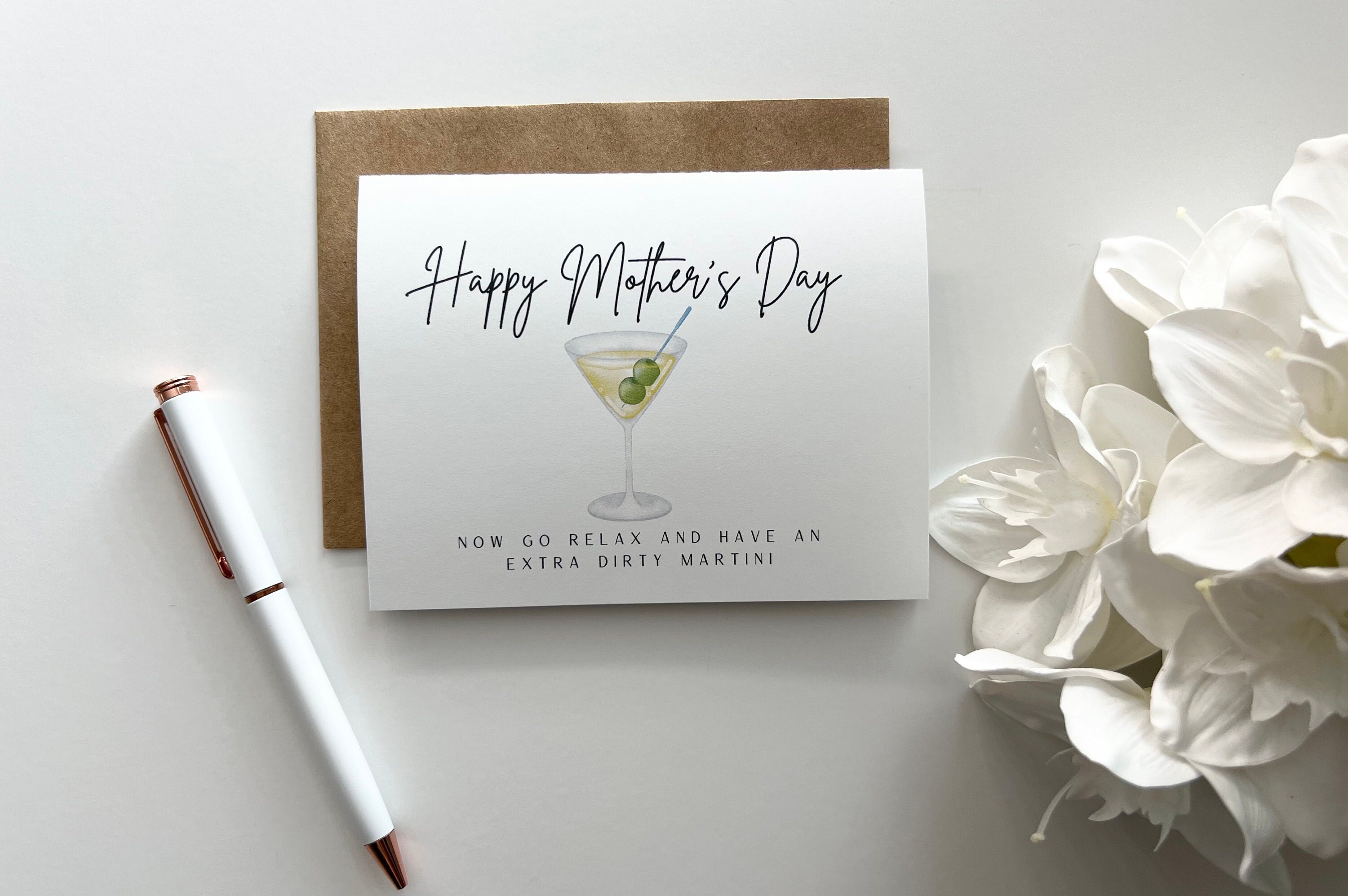 Happy Mother's Day Now Go Relax and Have A Dirty Martini Card - Mother ...