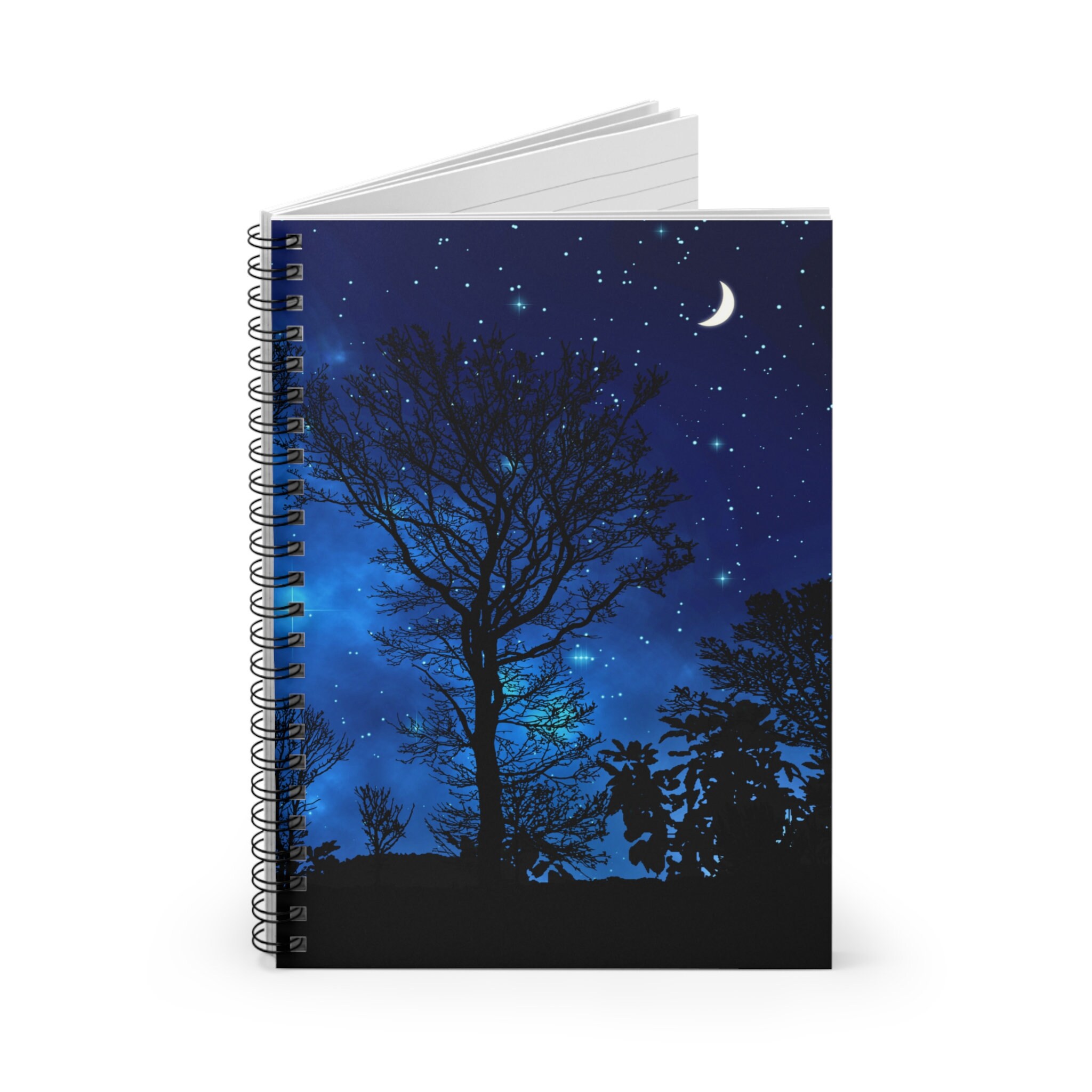Night Sky Spiral Bound Journal - Etsy