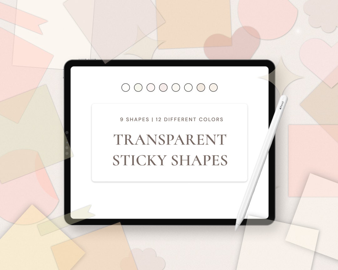 Transparent Digital Stickers for Planner Student Sticky Notes for ...