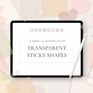 Transparent Digital Stickers for Planner Student Sticky Notes for ...