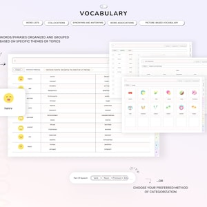 Language Learning Notebook Planner Learn Grammar Vocabulary Digital ...