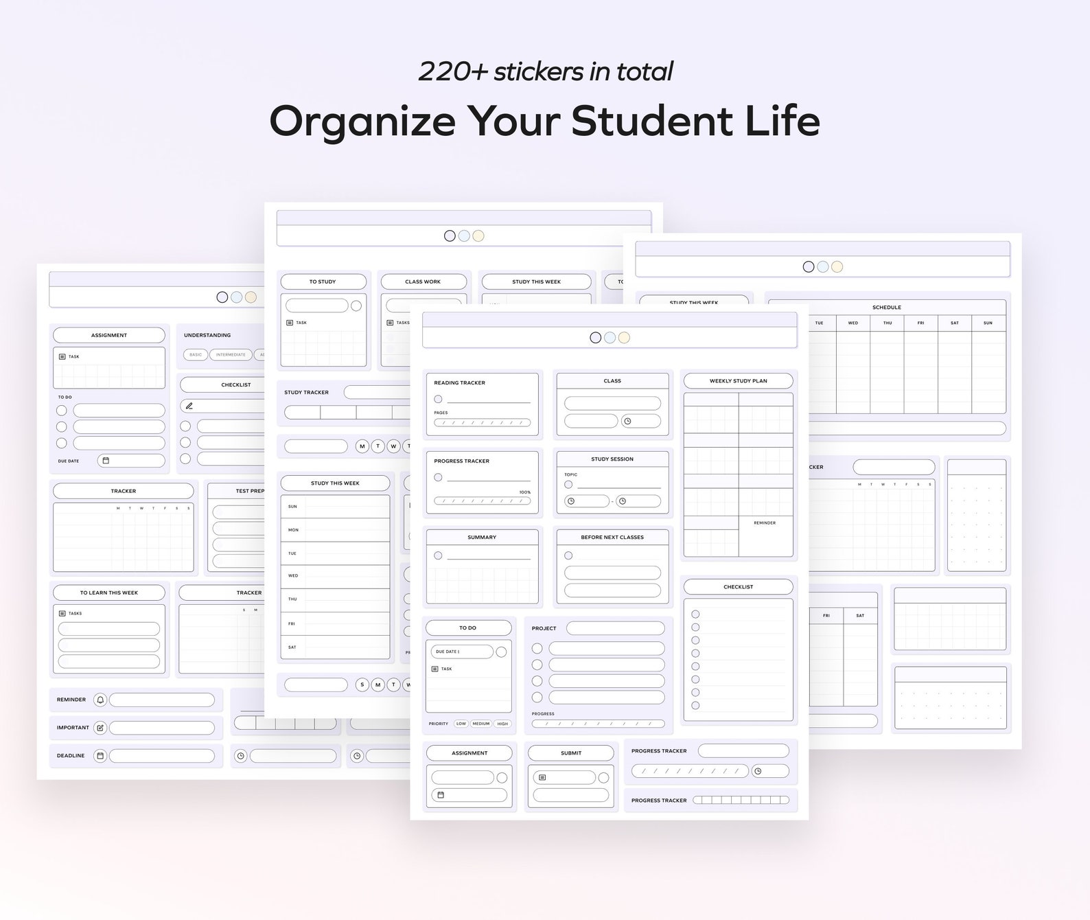 Student Digital Stickers for Planner Goodnotes Precropped Study ...
