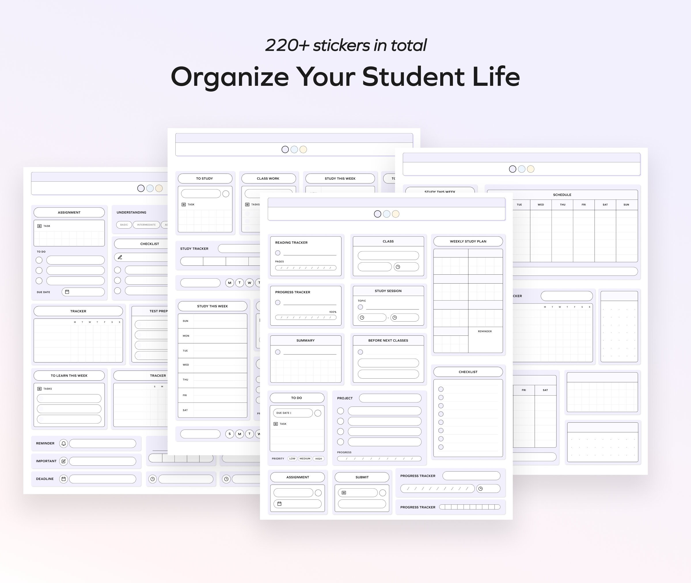 Student Digital Stickers for Planner Goodnotes Precropped Study ...