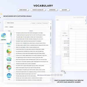 Language Learning Notebook/planner Learn Grammar Vocabulary Digital ...