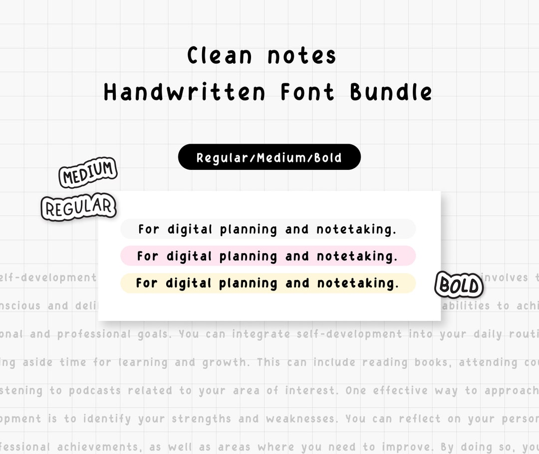 Clean Handwritten Font, Cute Handwriting, Planner Font, Handwrriten ...