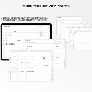 12 Student Digital Notebook Bundle, Hyperlinked Planner Notetaking for ...