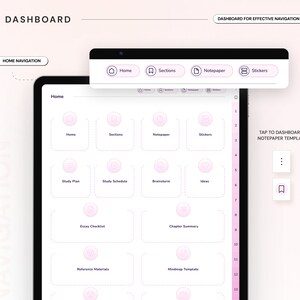 Student Digital Notebook Hyperlinked Note Paper Templates for Goodnotes ...