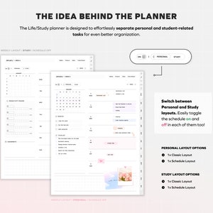 Undated Life Student Digital Planner for Goodnotes Notability iPad ...