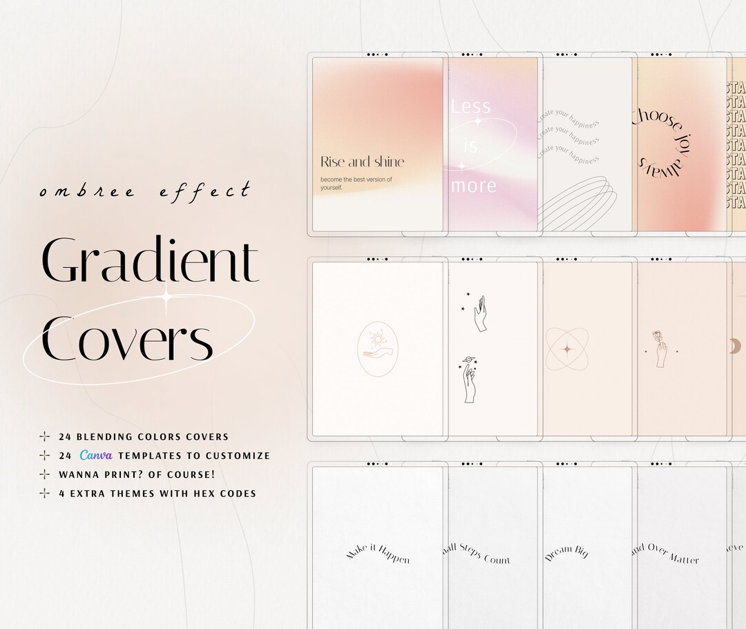 Grainy Gradient Digital Notebook Covers, Goodnotes Covers, Goodnotes ...