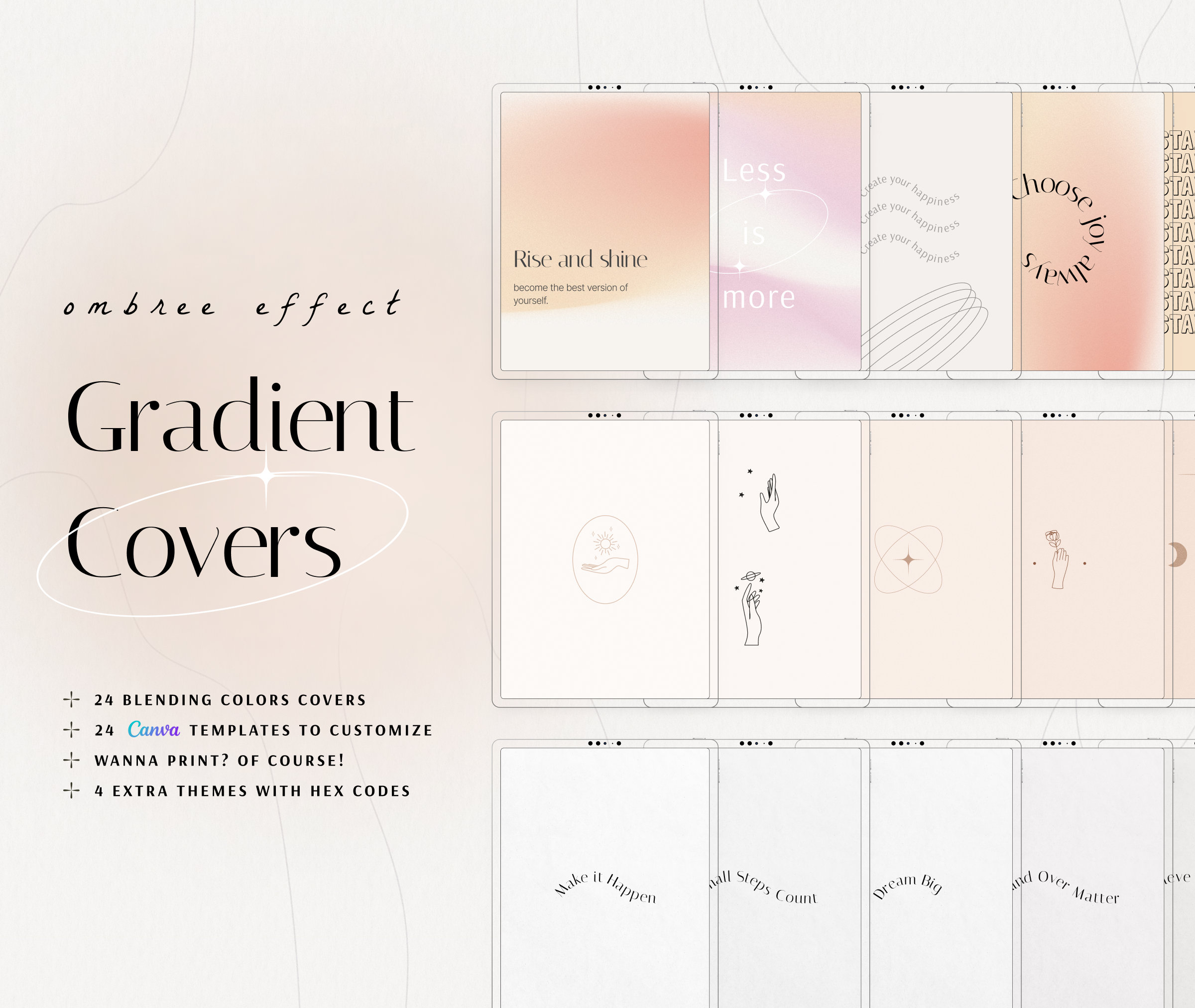 Grainy Gradient Digital Notebook Covers Goodnotes Covers - Etsy