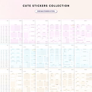 Essential Cute Digital Stickers for Planner Goodnotes Widget Sticker ...