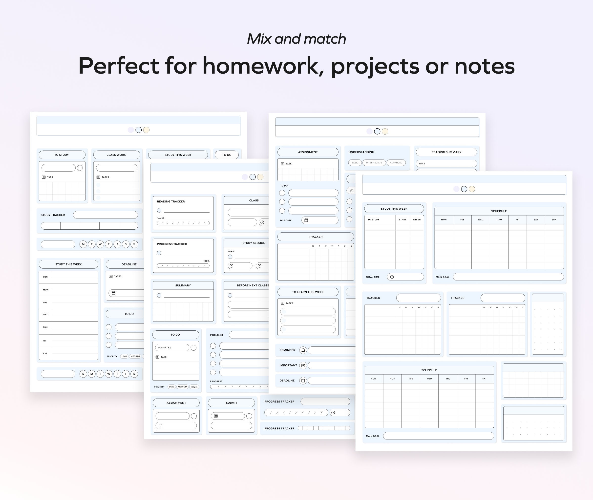 Student Digital Stickers for Planner Goodnotes Precropped Study ...
