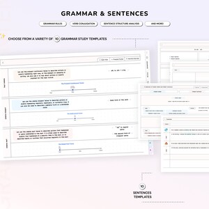 Language Learning Notebook Planner Learn Grammar Vocabulary Digital ...