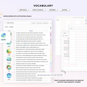 Language Learning Notebook/planner Learn Grammar Vocabulary Digital ...