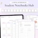 Student Digital 12 Notebooks Bundle Hyperlinked Notetaking Templates ...