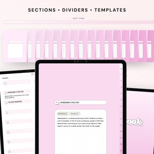 Student Digital Notebook Hyperlinked Note Paper Templates for Goodnotes ...