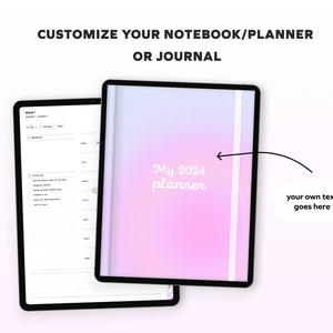 Digital Notebook Covers for Goodnotes and Notability Planner and ...