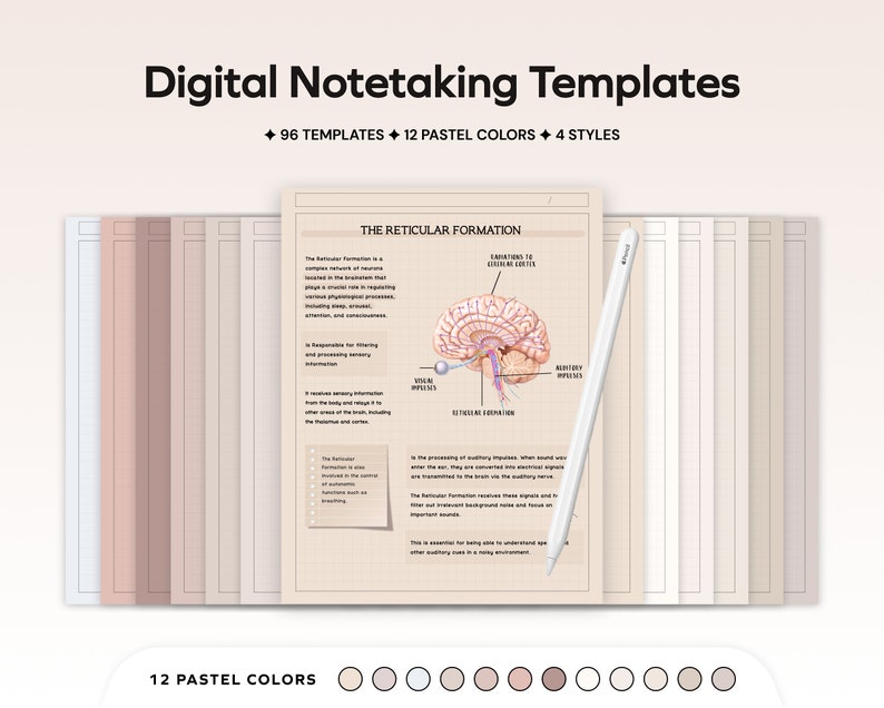 Digital Note Paper Templates, Student Notes for Ipad, Goodnotes ...