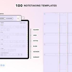 Student Digital Goodnotes Notebook Minimalist Notepaper Hyperlinked ...